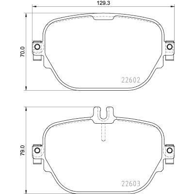 Mercedes-Benz 低ダスト HELLA PAGID シルベラミック ブレーキパッド リア W257 W213 W238 X253 ...