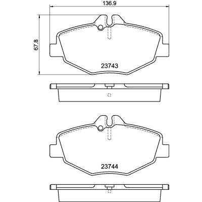 Mercedes-Benz 低ダスト HELLA PAGID シルベラミック ブレーキパッド フロント ベンツ Eクラス W211 ...