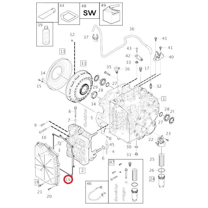 ボルボ C30 C70 S40 S80 V40 V50 V60 V70 XC60 ミッションオイルパンガスケット 31256854 純正品 ...