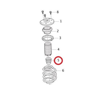 ボルボ フロント ストラット バンプラバー 片側分 31340308 純正品 左右共通 : Bay side parts - 通販 ...