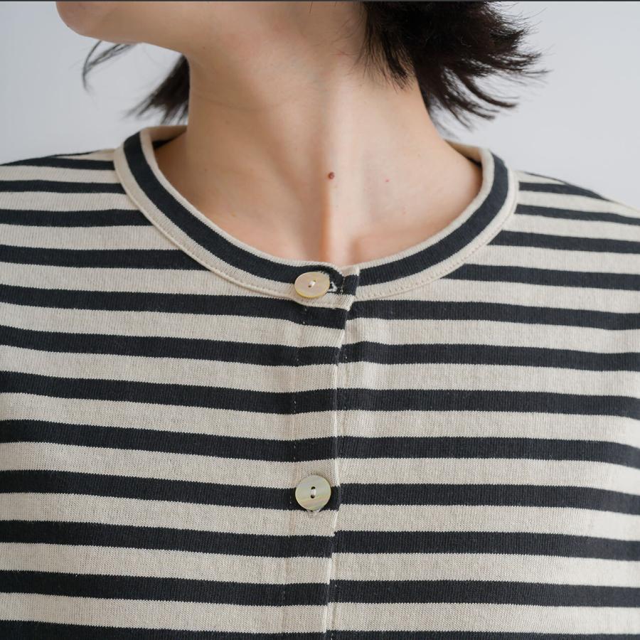 【即納】クルーネックボーダーカーディガン トップス 長袖 綿100％ 羽織 冷房対策 春夏 新作 : 服市場バザール BAZAR. - 通販 - Yahoo!ショッピング