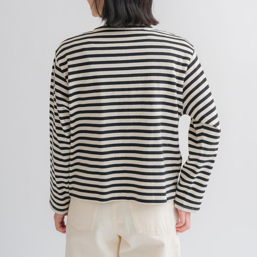 【即納】クルーネックボーダーカーディガン トップス 長袖 綿100％ 羽織 冷房対策 春夏 新作 : 服市場バザール BAZAR. - 通販 - Yahoo!ショッピング