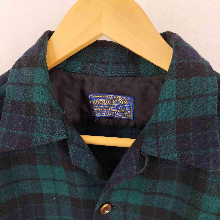 PENDLETON PENDLETON(ペンドルトン) 60s ブラックウォッチ チェック ウール 開襟 オープンカラーシャツ 中古 古着 0645 : ブランド古着販売のBAZZSTORE ...