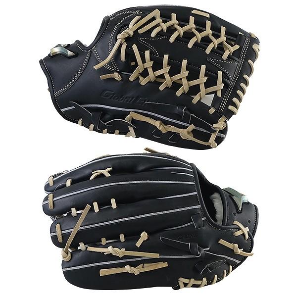 Global Elite 交換無料 野球 ミズノ 軟式用 グローバルエリート Hselection SIGNA αライン 外野手用 サイズ16N ブラック 1AJGR286 グローブ 型付け ...