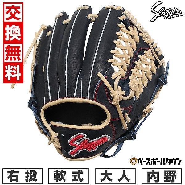 久保田スラッガー 交換無料 野球 グローブ 軟式 大人 内野手用 右投げ KSブラック/トレンチ紐 KSN-M00型 LT24-GS4 グラブ 型付け可能(G) 草野球 キャッチボール ...