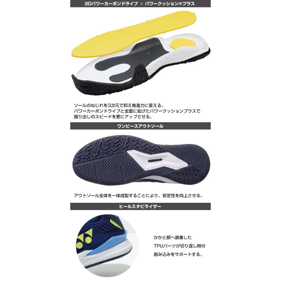 YONEX（ヨネックス） テニス シューズ オールコート 3E ワイド パワークッション エクリプション 4 ローカット 4MAC メンズ ...