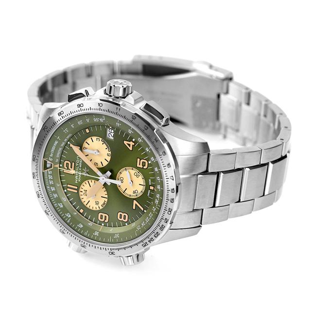 KHAKI AVIATION ハミルトン カーキ アビエーション X-ウィンド 腕時計 メンズ HAMILTON H77932160 グリーン ...