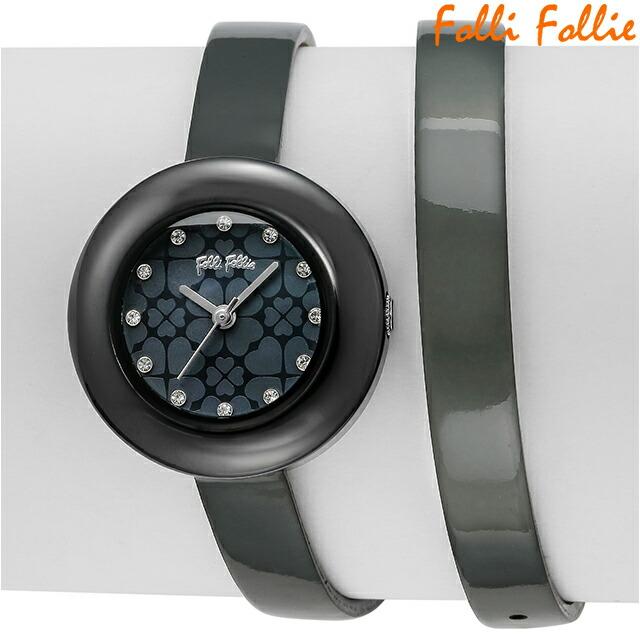 Folli Follie フォリフォリ H4H TWIN クオーツ 腕時計 ブランド レディース クローバー WF13F029SSD-GA アナログ ブラック 黒 : Infinitown ...
