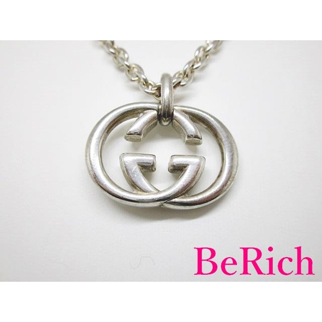 GUCCI グッチ インターロッキング ダブル G ロゴ ネックレス ペンダント Ag 925 SV シルバー GG ジュエリー アクセサリー 【中古】 ba2151 : ビーリッチヤフー店 ...