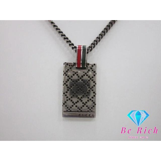 GUCCI グッチ ディアマンテ ロゴ プレート ネックレス ペンダント 310481 シルバー SV Ag 925 ジュエリー アクセサリー 【中古】 ba3142 : ビーリッチヤフー店 ...