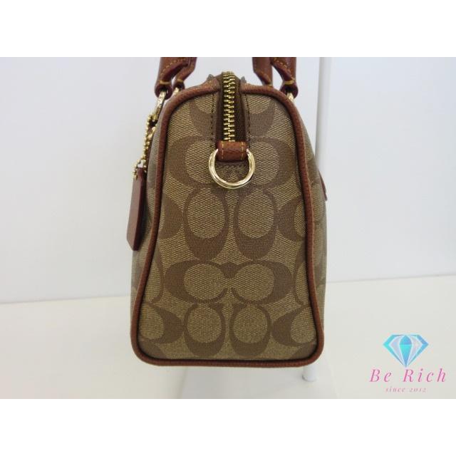 COACH（コーチ） COACH 2way ショルダーバッグ シグネチャー ミニ ベネット サッチェル F34084 カーキ ブラウン 茶 ...