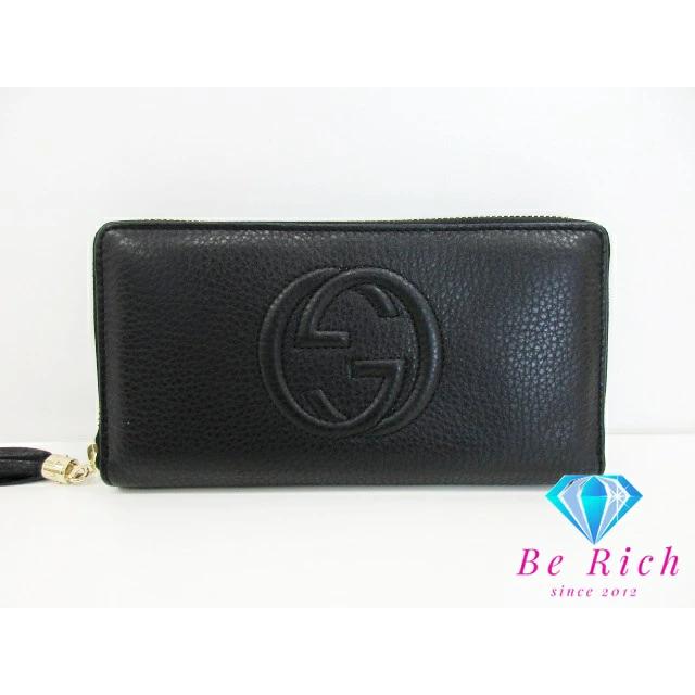 GG 美品 グッチ GUCCI ラウンド ファスナー 長財布 282413 ソーホー タッセル フリンジ インターロッキング G【中古】【送料 ...