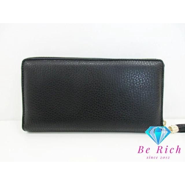 GG 美品 グッチ GUCCI ラウンド ファスナー 長財布 282413 ソーホー タッセル フリンジ インターロッキング G【中古】【送料 ...