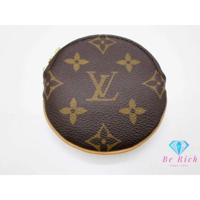 LOUIS VUITTON ルイ ヴィトン コインケース 小銭入れ モノグラム ポルト モネ ロン M61926 茶 ブラウン ラウンド ロゴ ...