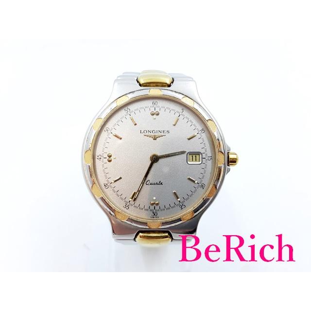 コンクエスト ロンジン L1.614.3 メンズ 腕時計 SS/GP コンビ クォーツ QZ シルバー 文字盤 デイト LONGINES 【中古】 bt2512 : ビーリッチヤフー店 ...
