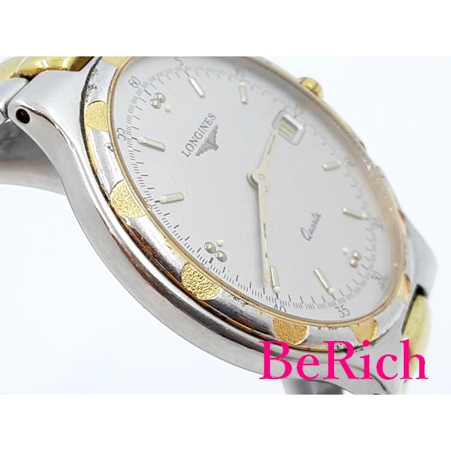 コンクエスト ロンジン L1.614.3 メンズ 腕時計 SS/GP コンビ クォーツ QZ シルバー 文字盤 デイト LONGINES 【中古】 bt2512 : ビーリッチヤフー店 ...