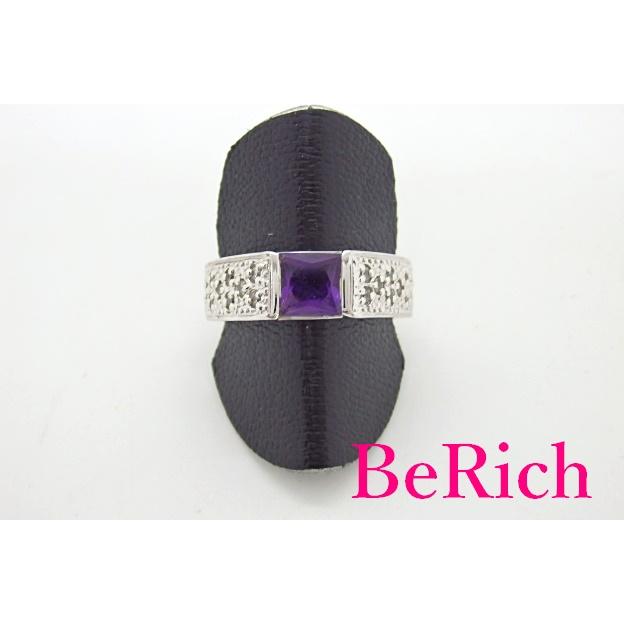 SV 925 パープル 紫 キュービック ジルコニア 1.00ct 付き デザイン リング 指輪 13号 SILVER シルバー CZ アクセサリー 【中古】 dgs1809 : ビーリッチ ...