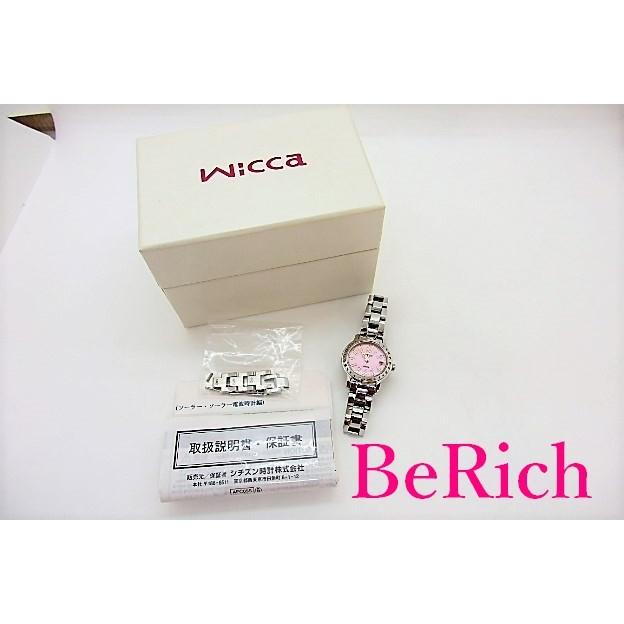 wicca シチズン CITIZEN ウィッカ Wicca レディース 腕時計 デイト E011-S049288 ピンク 文字盤 SS ブレス アナログ クォーツ【中古】ht2816 : ビー ...