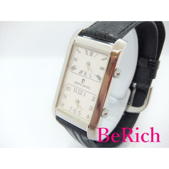 pierre cardin ピエール カルダン PIERRE CARDIN メンズ 腕時計 白 ホワイト 文字盤 SS レザー 黒 ブラック ...