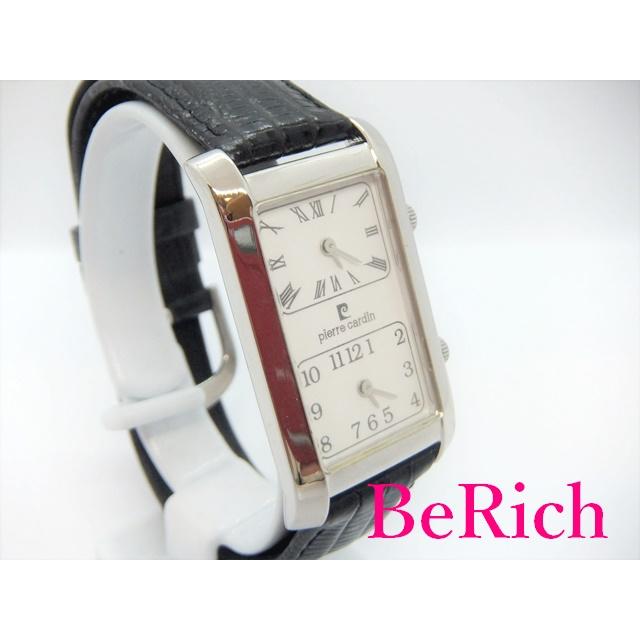 pierre cardin ピエール カルダン PIERRE CARDIN メンズ 腕時計 白 ホワイト 文字盤 SS レザー 黒 ブラック ...