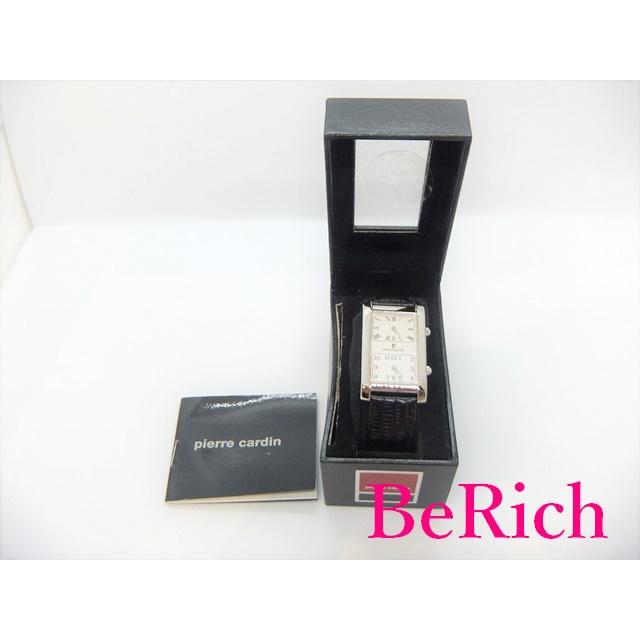 pierre cardin ピエール カルダン PIERRE CARDIN メンズ 腕時計 白 ホワイト 文字盤 SS レザー 黒 ブラック ...