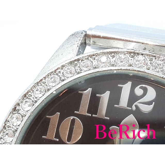 フレスカ FRESCA メンズ 腕時計 E91138 黒 ブラック 文字盤 SS ブレス ラインストーン クォーツ ウォッチ【中古 ...