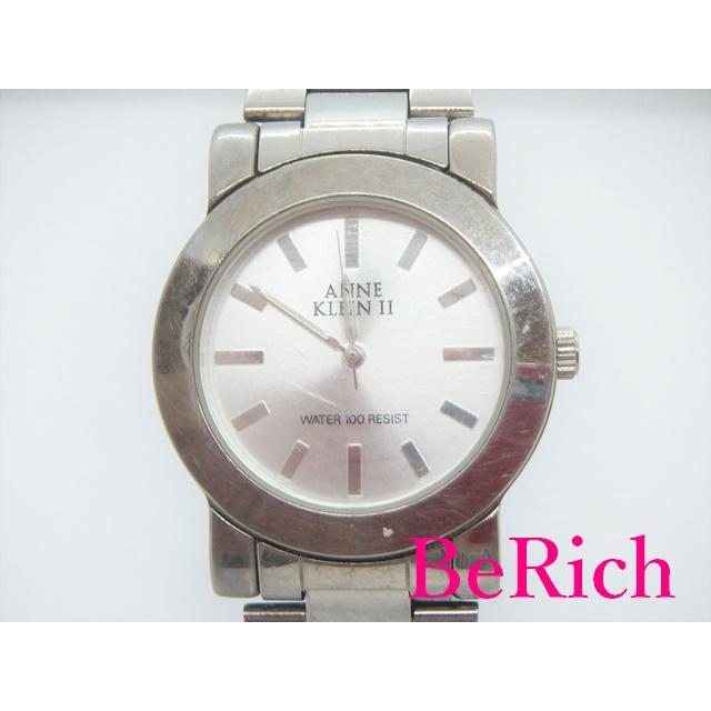アン クライン ANNE KLEIN ペア 腕時計 AL21E シルバー 文字盤 SS QZ クォーツ レディース メンズ ウォッチ 【中古 ...