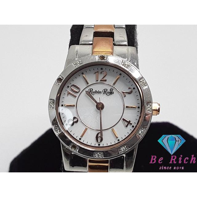 ルビンローザ Rubin Rosa ソーラー レディース 腕時計 R009-SOLTWH 白 ホワイト コンビ SS ロゴ アナログ クォーツ QZ 【中古】 ht5084 : ビーリッチ ...