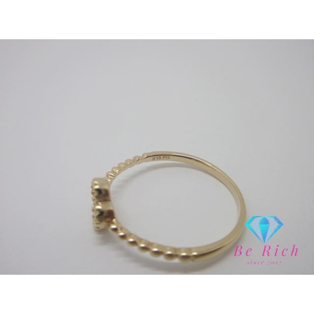 K18 PG ダイヤモンド 0.25ct 付 花 フラワー モチーフ デザイン リング 指輪 14号 18金 750 ピンク ゴールド メレ 宝石 【中古】th10904 : th10904 ...