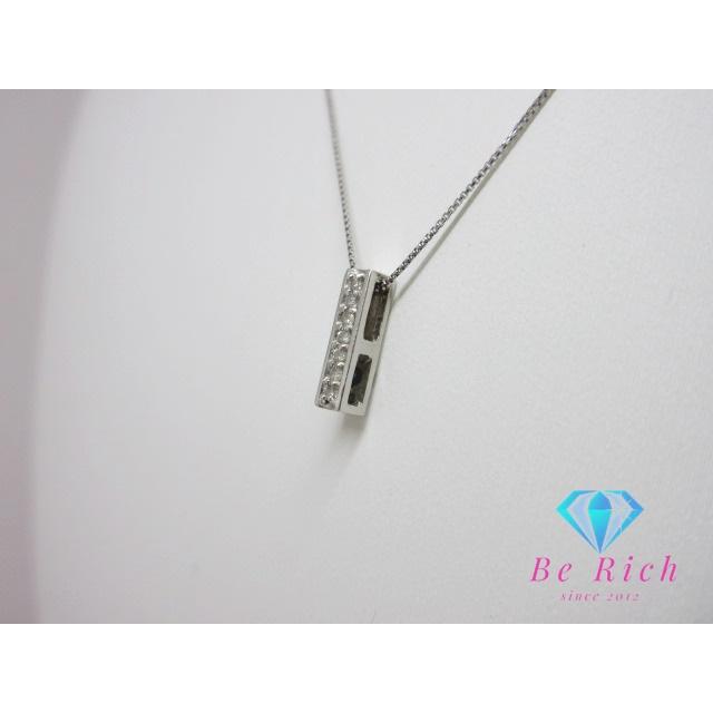 Pt850 Pt900 プラチナ ダイヤモンド 0.10ct トリートメントダイヤ 付 デザイン ネックレス ペンダント メレ 宝石 【中古】 th10944 : th10944 : ビー ...
