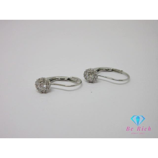 K14 WG ダイヤモンド 0.15ct 0.15ct 付 デザイン フック ピアス 14金 585 宝石 ジュエリー アクセサリー 【中古】th11680 : th11680 : ビーリッチ ...
