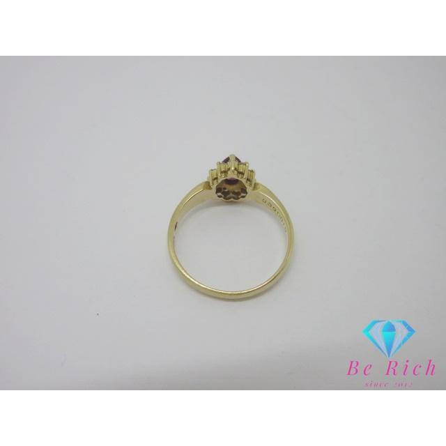 K18 YG ルビー 0.39ct ダイヤモンド 0.16ct 付 デザイン リング 指輪 11号 18金 750 メレ 宝石 ジュエリー 【中古】【送料無料】 th12204 : ビーリッチ ...