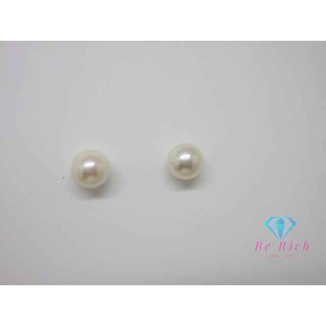 プラチナ Pt900 K14 WG 真珠 パール 7.5mm 付 デザイン スタッド ピアス ホワイトゴールド 宝石 ジュエリー アクセサリー 【中古】th12464 : ビーリッチヤフー店 ...
