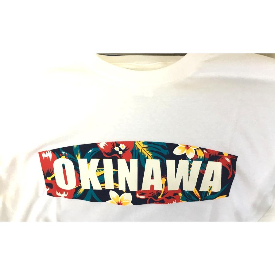 沖縄Tシャツ ボタニカルOKINAWA 白 : okinawa マリンブルー - 通販 - Yahoo!ショッピング