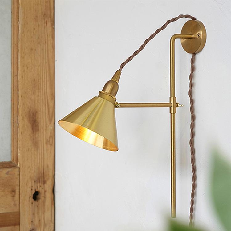 ブラケットライト 照明器具 ウオールライト 北欧 インテリア ガラス vertical bracket brass （ブラケット単品 ...