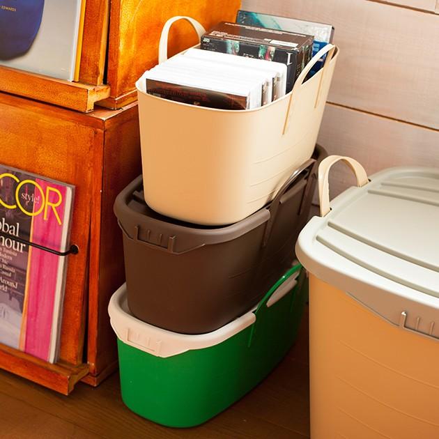 収納ボックス 収納ケース スタッキング ランドリー キッチン stacksto スタックストー バケット L スリム BAQUET slim 10L :mka-0815:rooming ...