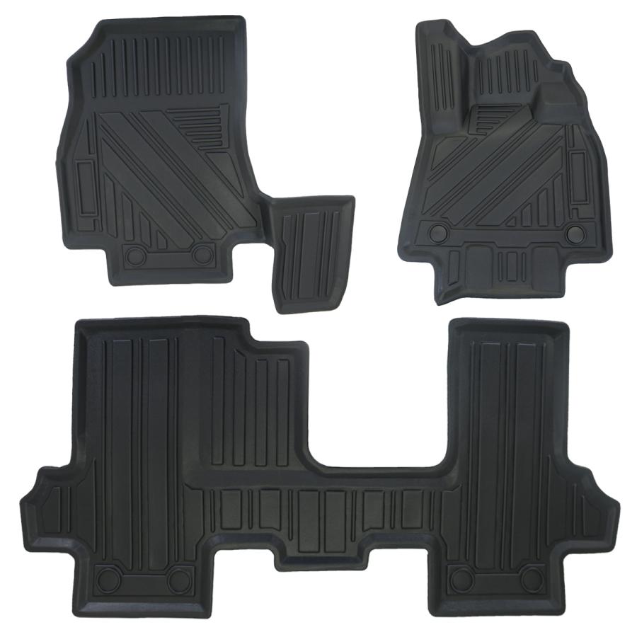 三菱 デリカ D5 CV系 3D ラバーマット フロアマット リアヒーター有り車用 運転席 助手席 2列目 防水 ハードタイプ 3Dタイプ ...