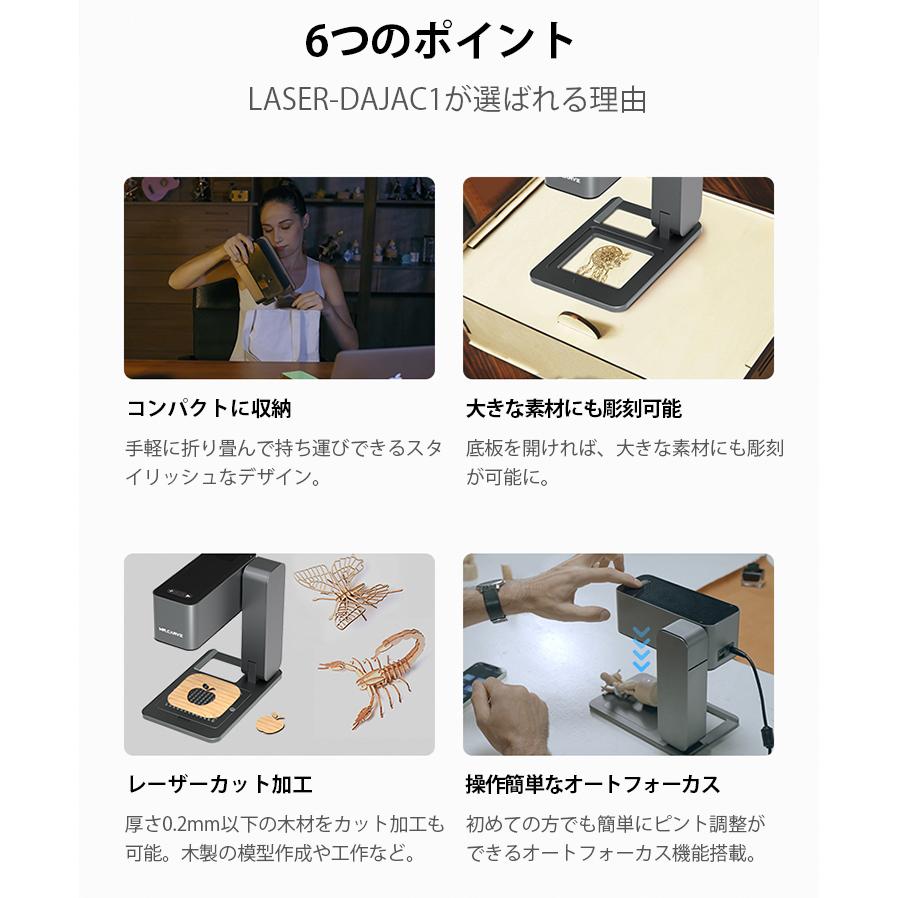Beamtec レーザー彫刻機 小型 ポータブル 加工機 DAJA LASER MR CARVE レーザー 加工 カッター コンパクト ...