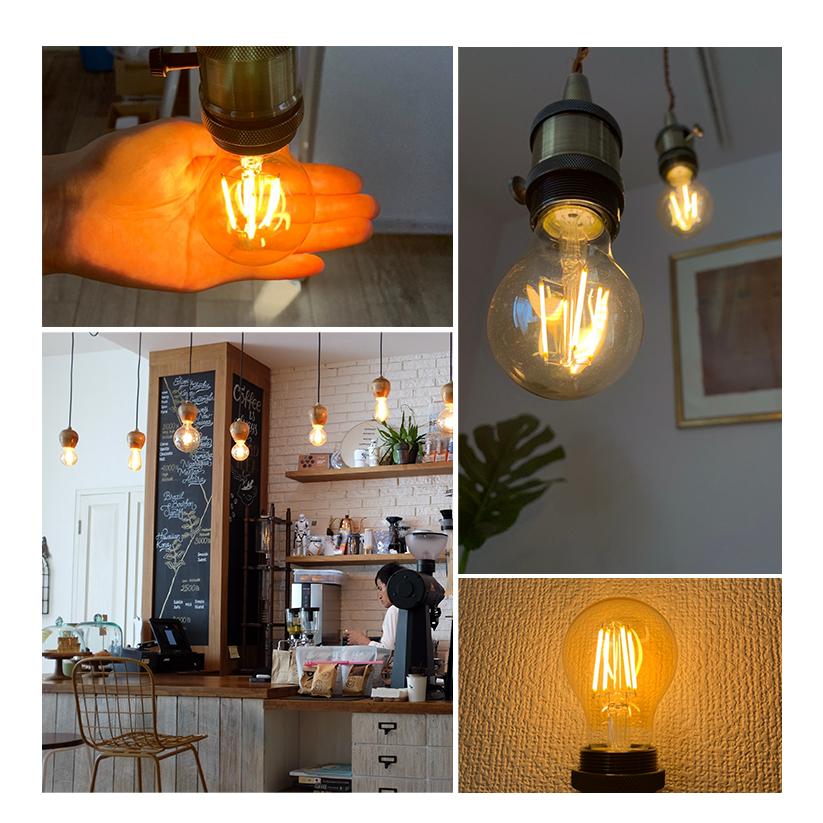 Beamtec（ビームテック） 5個セット LED電球 E26 40W 相当 濃い電球色 電球色 フィラメント クリアー 電球 エジソン ...