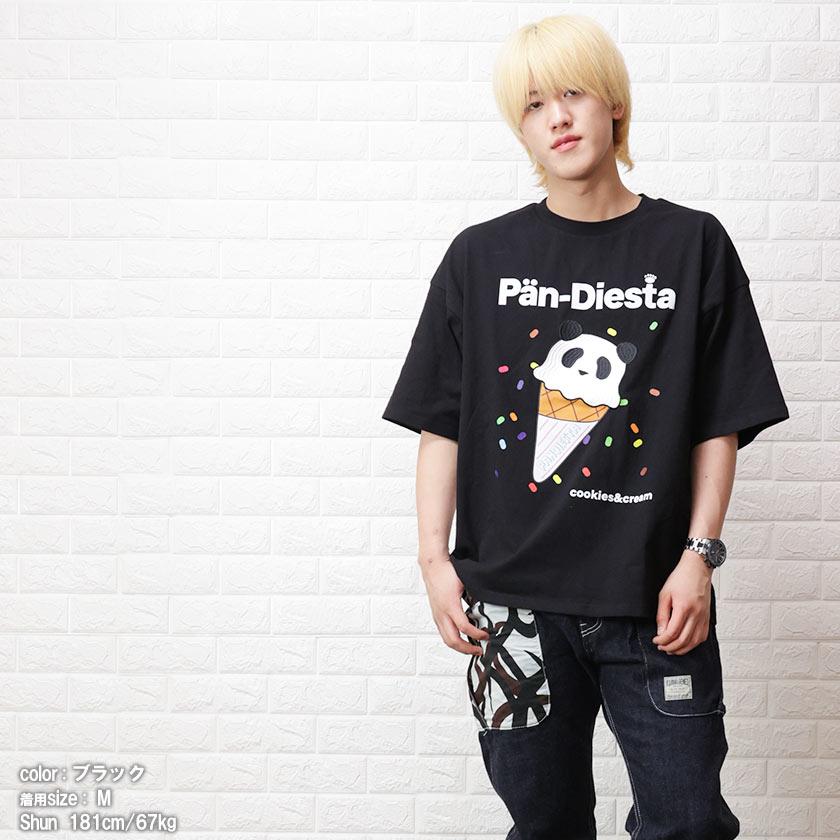 PANDIESTA JAPAN 半袖Tシャツ パンダ Tシャツ トップス ワイドサイズ パンディエスタ 554100 : Beans ...