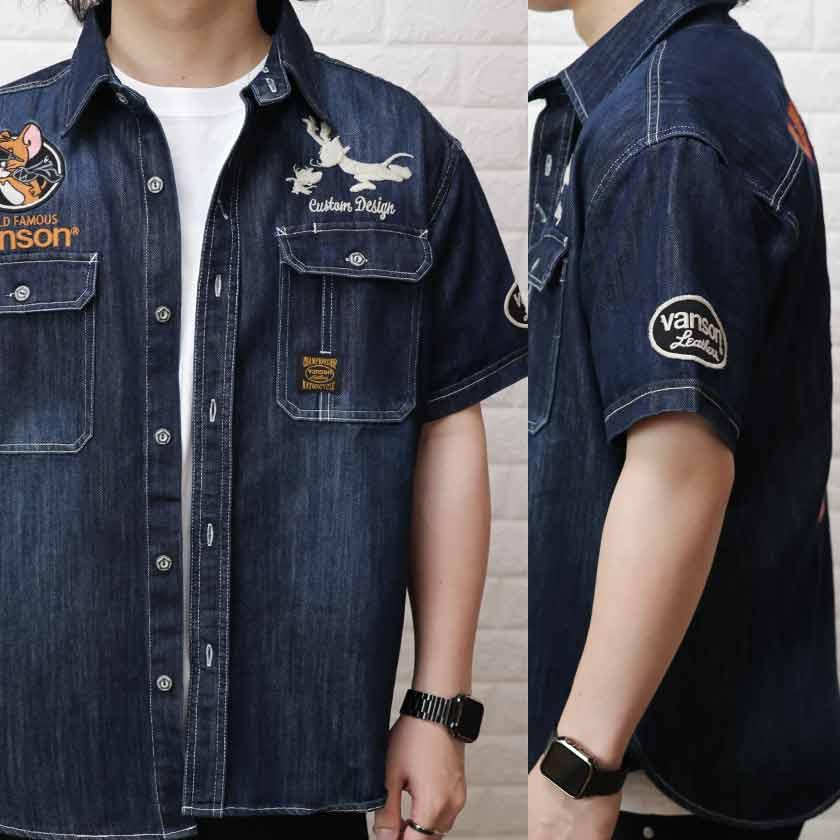 VANSON x TOM&JERRY コラボトムとジェリー バイカー デニム VANSON x TOM&JERRY コラボトムとジェリー バイカー デニム
