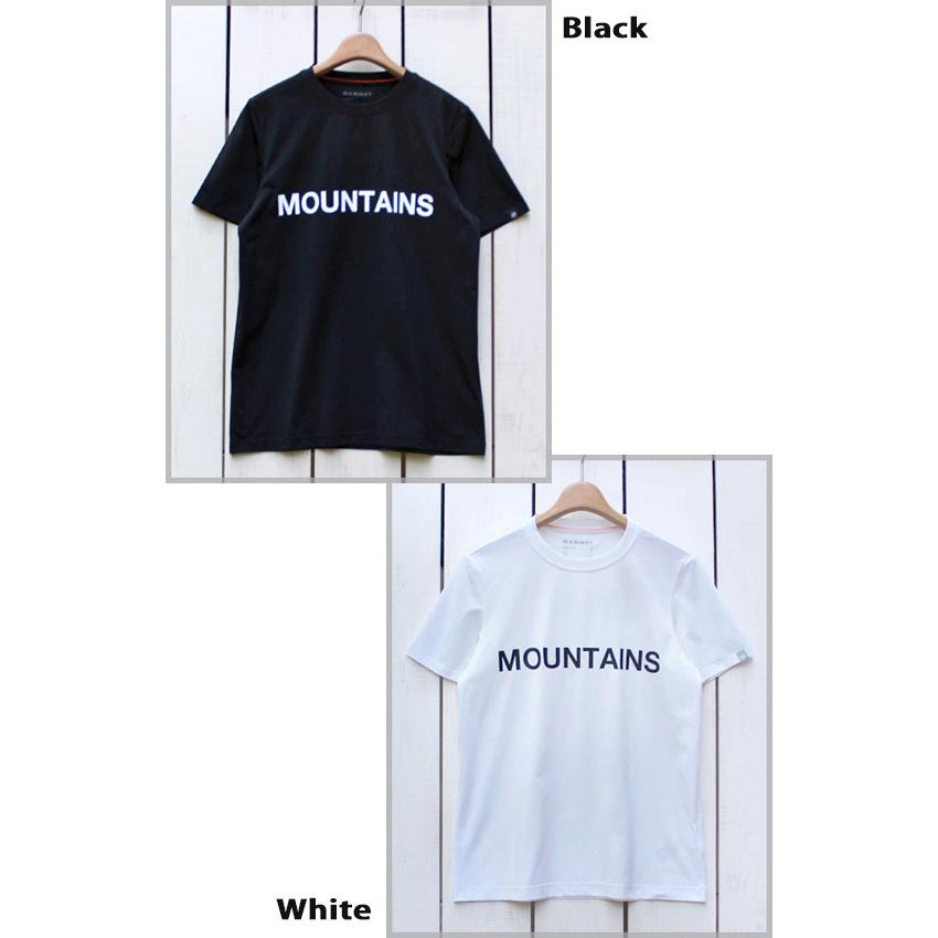 MAMMUT マムート クイックドライロゴTシャツ PRT5 MOUNTAIN ホワイト 白 ブラック 黒 QD Logo Print T-Shirt AF men 半袖 軽量 速乾 ...