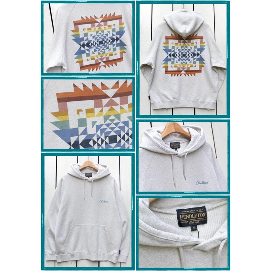 PENDLETON（ペンドルトン） ラグランバックプリントパーカー オートミール Raglan Back Print Hoodie Oatmeal Opal Springs ルーズフィット ...