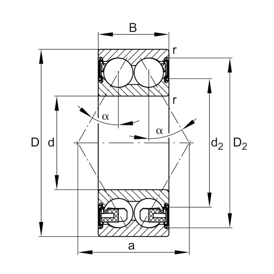ベアリング 3800-2RS ( 10x19x7-2RS ) メーカー INA 複列アンギュラ玉軸受 接触ゴムシール付 : 鈴木ベアリング ...