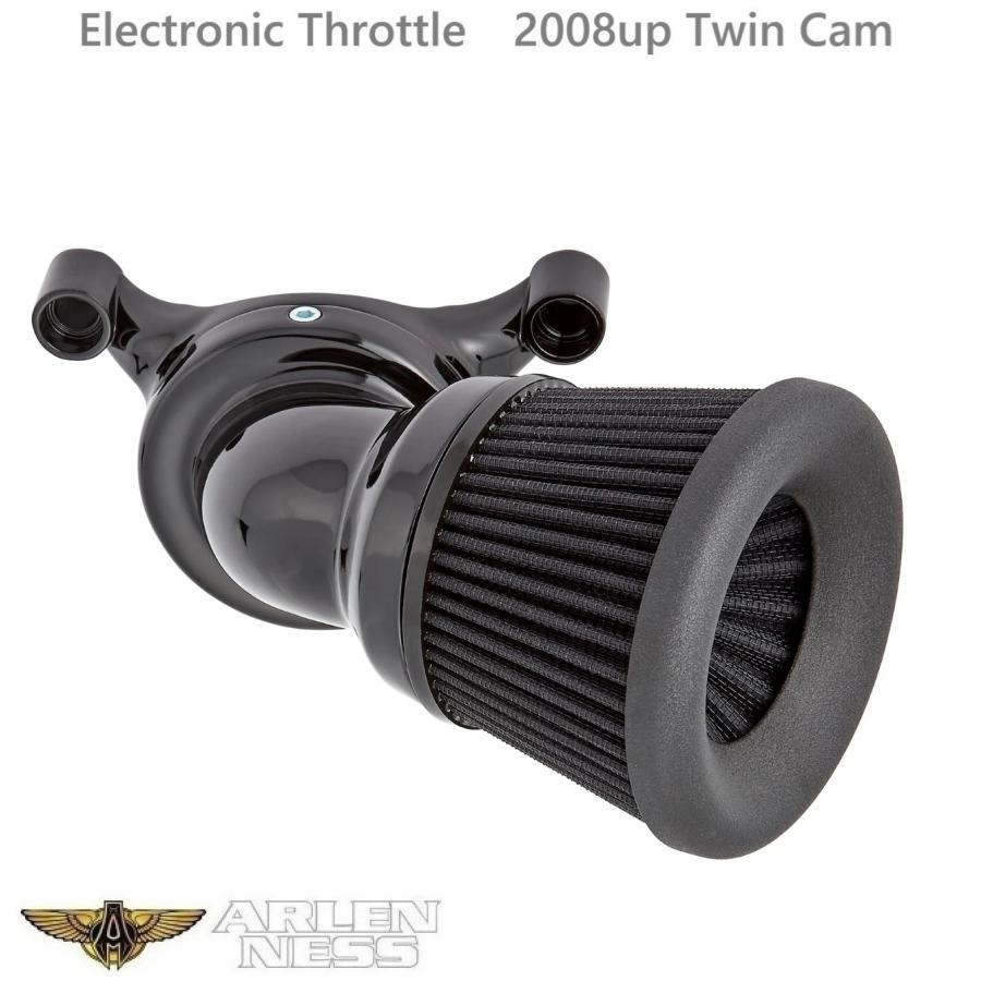 Harley Davidson ARLEN NESS・2008up 電子スロットル・Velocity 65°エアクリーナーキット・ブラック 81-202 1010-2455 ハーレー ...