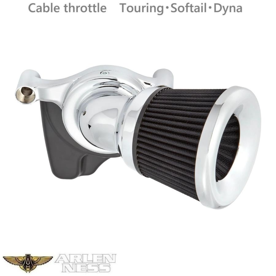 Harley Davidson ARLEN NESS・1999up TC ケーブルスロットル・Velocity 65°エアクリーナーキット・クローム 81-205 1010-2458 ハーレー ...