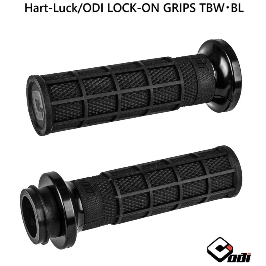 Harley Davidson Hart-Luck/ODI・LOCK-ON グリップ TBW 電子スロットル用 ブラック V31HTW-BB ...