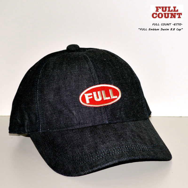 FULLCOUNT フルカウント "6770" FULL Emblem Denim B.B.Cap FULL エンブレム デニムベースボールキャップ [小物][帽子] : fullcount ...