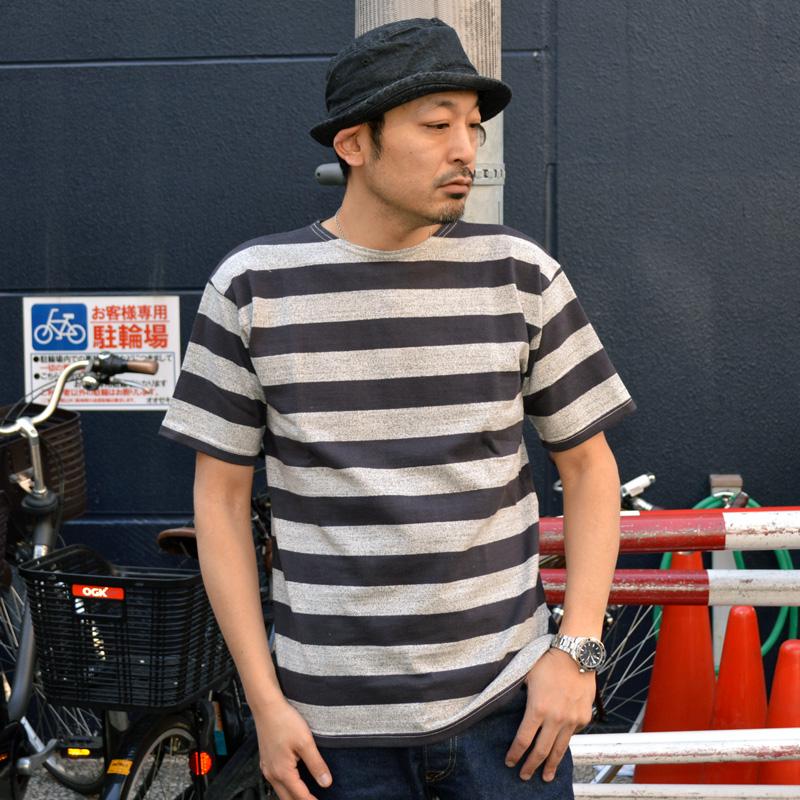 WAREHOUSE（ウエアハウス） "4050" S/S 2inches Border T-shirt 半袖2インチボーダーTee Tシャツ ...
