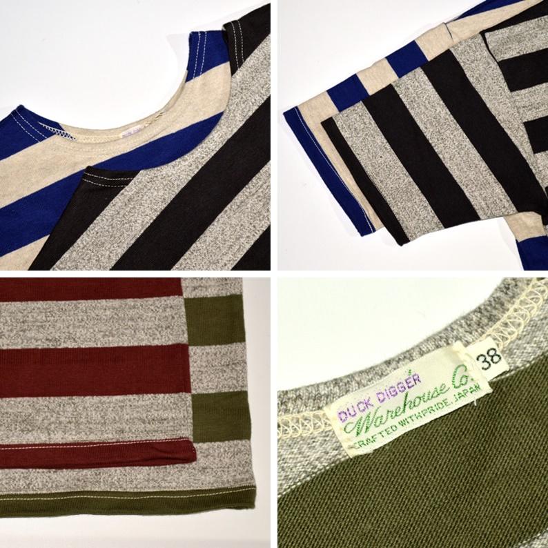 WAREHOUSE（ウエアハウス） "4050" S/S 2inches Border T-shirt 半袖2インチボーダーTee Tシャツ ...